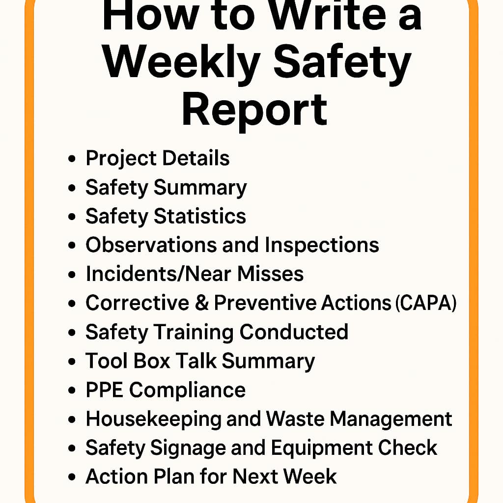 How to Write a Weekly Safety Report - HSE STUDY GUIDE
