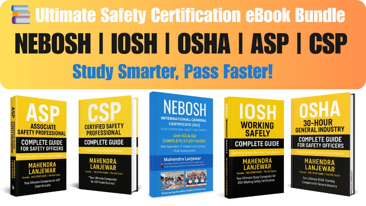Safety Certification eBook Bundle – NEBOSH, IOSH, OSHA, ASP, CSP - HSE ...