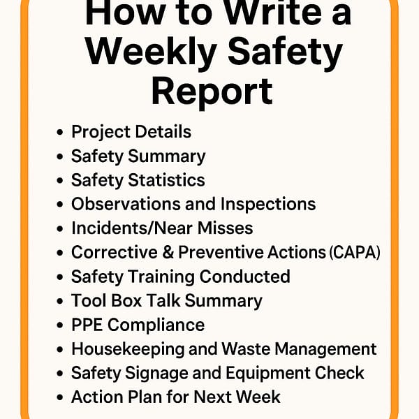 How to Write a Weekly Safety Report - HSE STUDY GUIDE