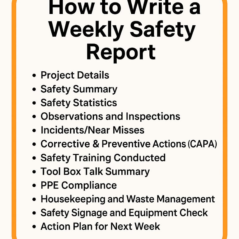 How to Write a Weekly Safety Report - HSE STUDY GUIDE